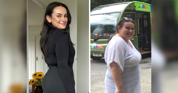 115 kg women loses 47 kg by walking 10,000 steps a day with simple diet ...