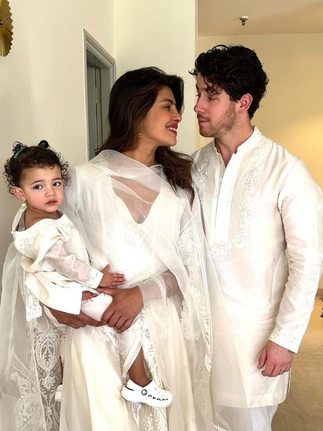 Priyanka Chopra Nick Jonas celebrate Holi with daughter Malti at pool ...