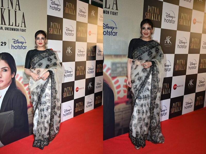 Raveena Tandon seen in upcoming movie patna shukla specials screening ...