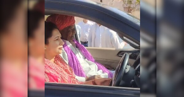 chomu MLA Dr Shikha Mil drove car Amra Ram was seen with him | विधायक डॉ. शिखा मिल बनी 'पायलट ...