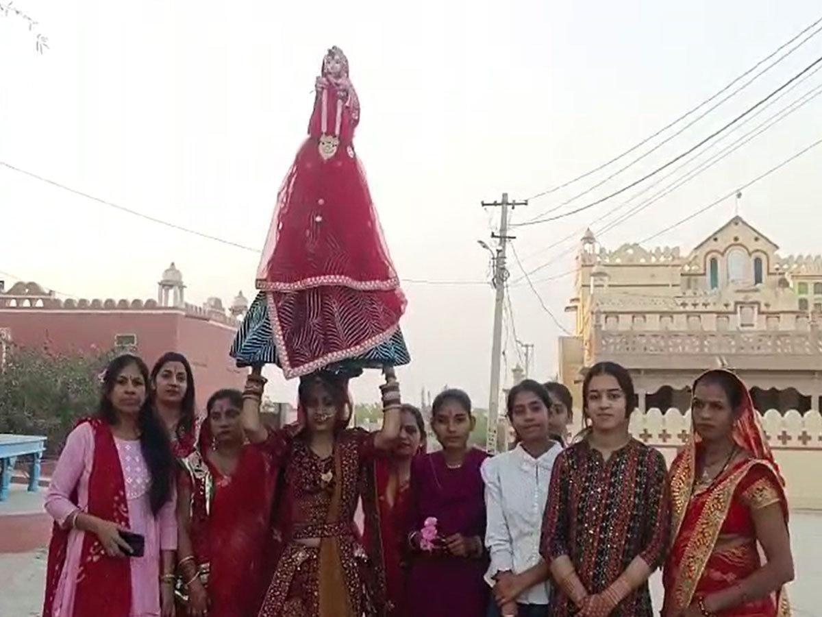 churu news Gangaur festival celebration in Sardarshahar see beautiful ...