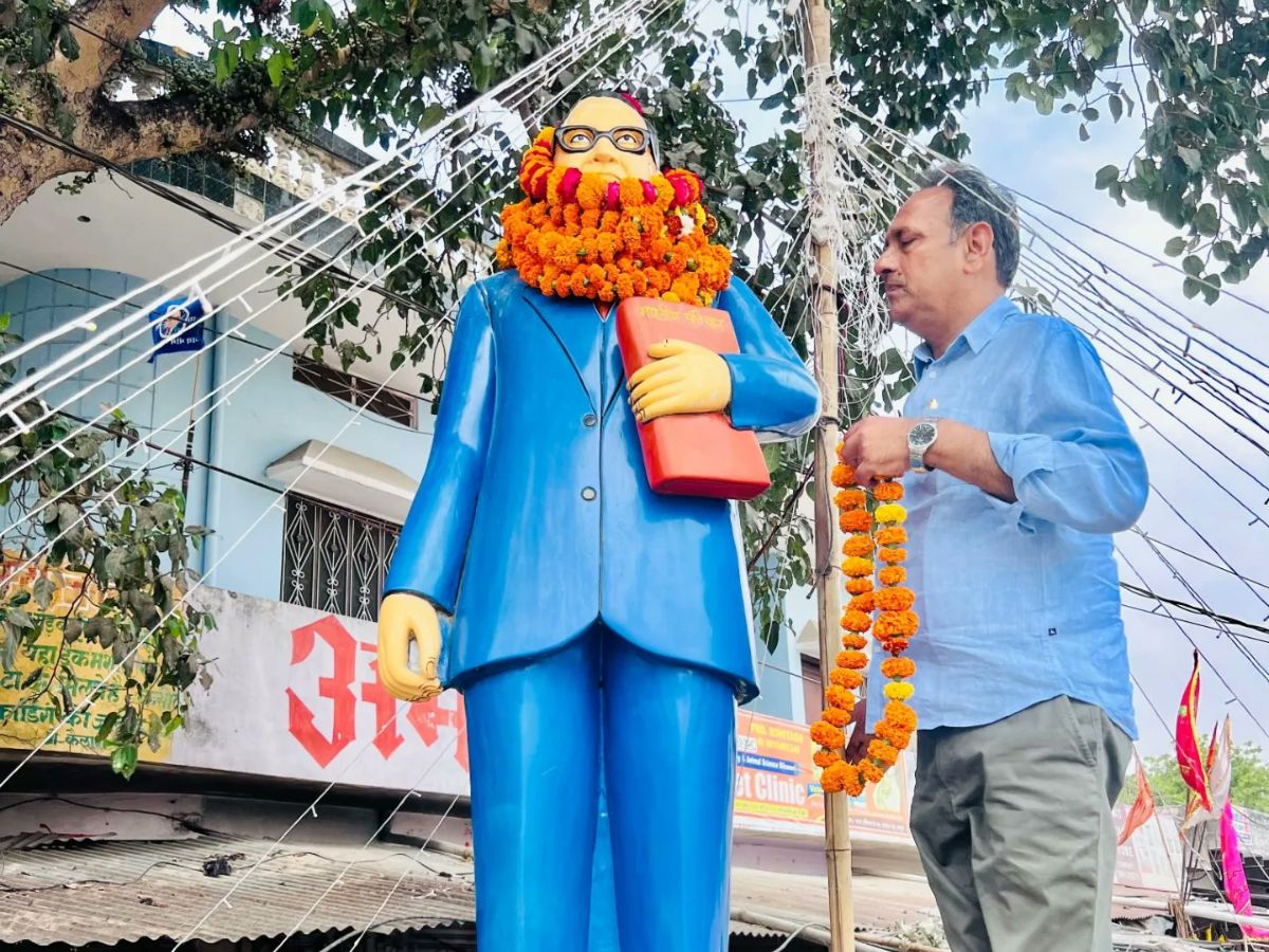 Jaipur Baba Saheb133rd birth anniversary was celebrated in Kotputli MLA Devi Singh Shekhawat ...