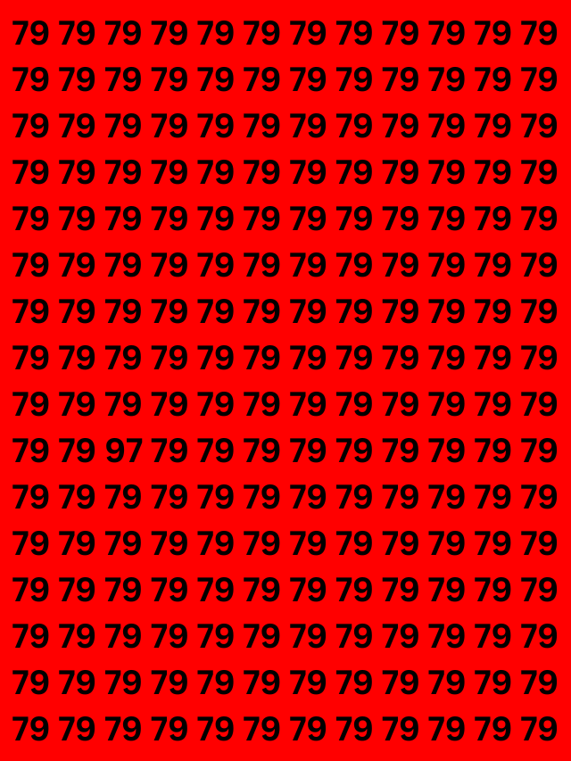 viral optical illusion brain teaser eye test find 97 in 79 | बड़े-बड़े ...