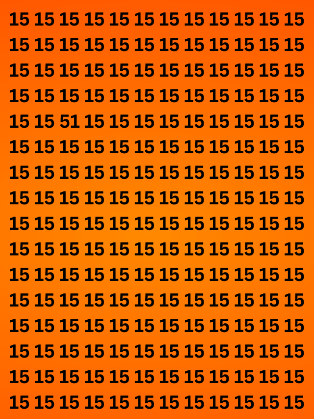 eye test optical illusion find 51 in 15 | मिनट छोड़ो ले लो पूरा घंटा ...