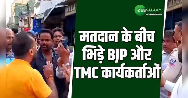BJP and TMC workers clash during voting in Durgapur West Bardhaman