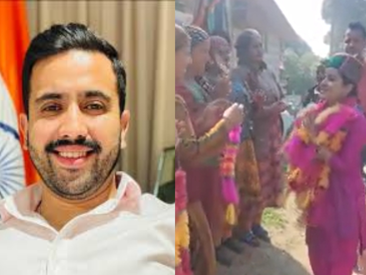 Vikramaditya Singh elder sister Aparajit Singh campaign for mandi ... Vikramaditya Singh elder sister Aparajit Singh campaign for mandi ...