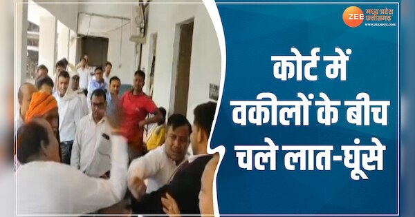 MP News: दो वकील आपस में भिड़े, जमकर चले लात-घूंसे, देखें VIDEO | mp ...