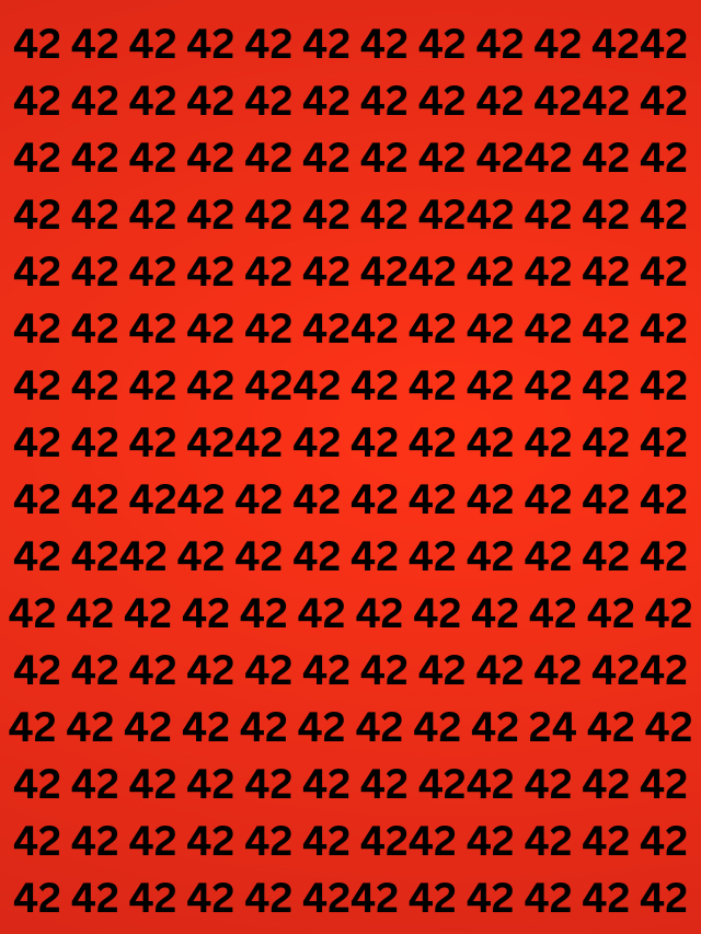 optical illusion eye test find 24 in 42 khojo to jane | 24 को 42 ने कर ...