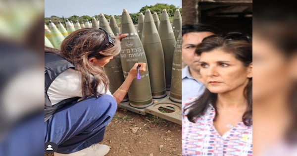 Gaza War Nikki Haley sign missile of Israel wrote finish them | Gaza ...
