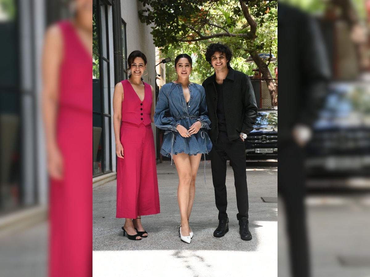 Sharvari Wagh, Abhay Verma and Mona Singh Spotted Promoting Their Film ...