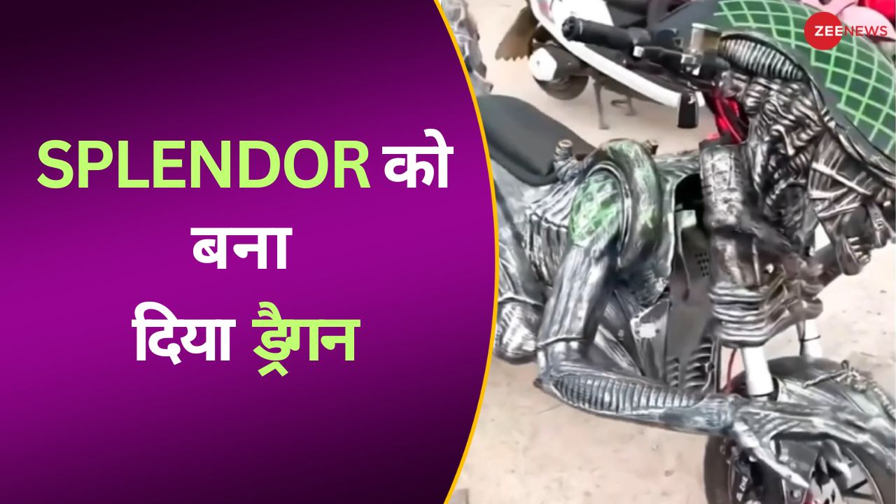 guy modified splendor bike into ghost Video goes viral on social media ...