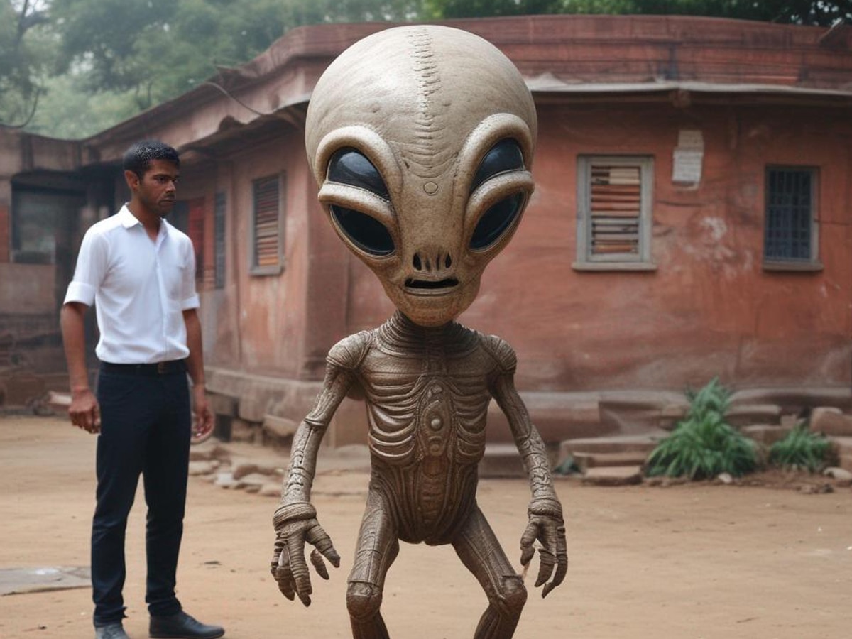 Alien in India AI Tool Creats Amazing Pictures Check Them All | भारत आ ...