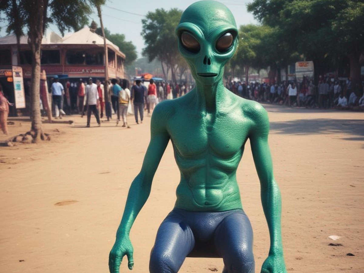 Alien in India AI Tool Creats Amazing Pictures Check Them All | भारत आ ...