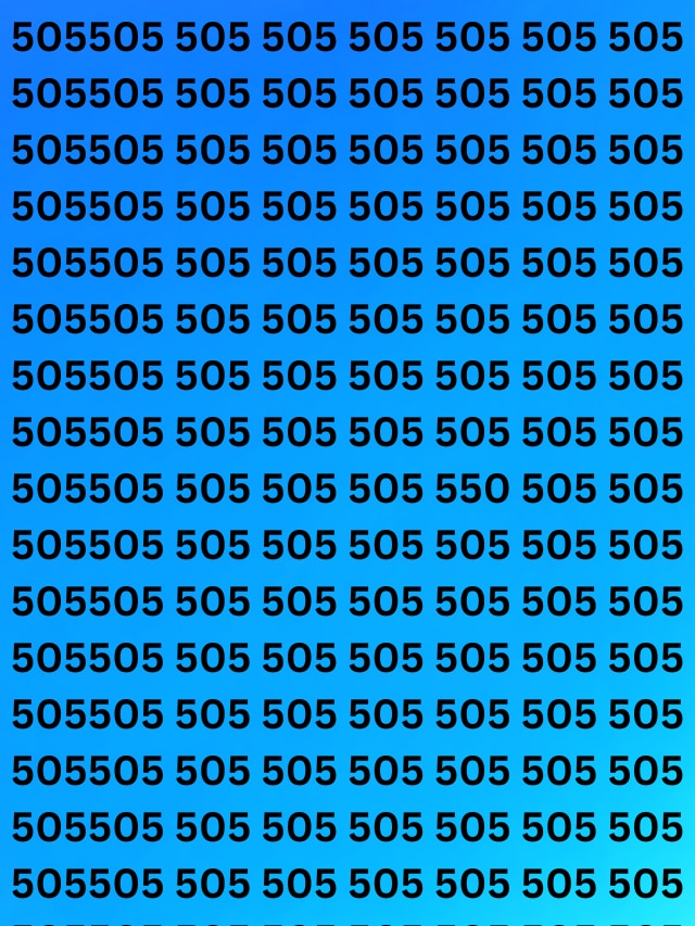 Optical illusion find number 550 hidden among 505 | 505 के बीच छिपा है ...