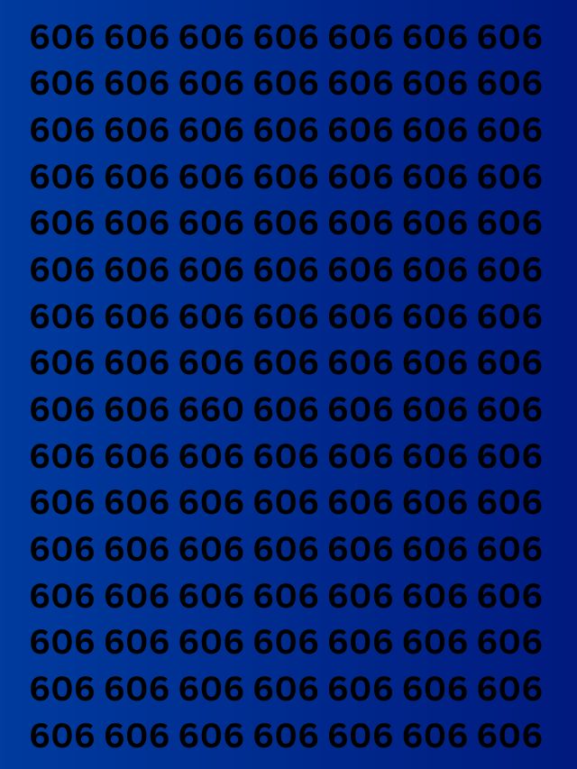 Optical illusion find hidden number 660 in 606 viral photo | 606 के बीच ...