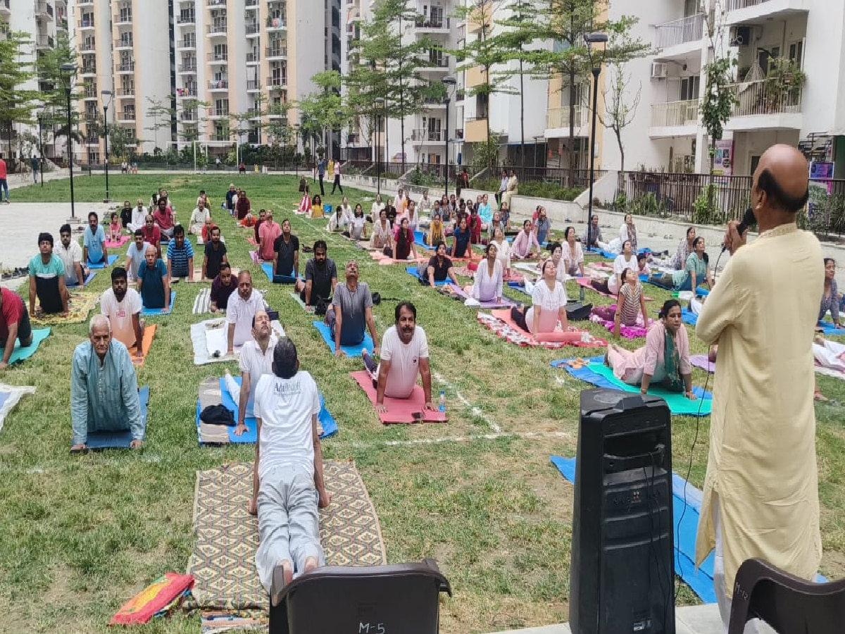 Delhi NCR International Yoga Day 2024 photos noida authority and mcd ...