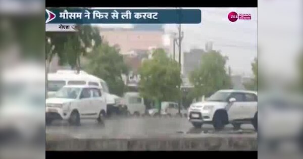 Delhi NCR Rain weather update noida rainfall with strong winds relief ...