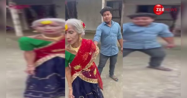 extra energetic old dadi dance on bollywood song with grandson goes ...