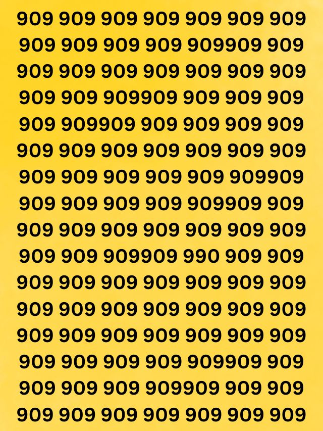 optical illusion viral image find 909 in 990 number khojo to jane | बाज ...