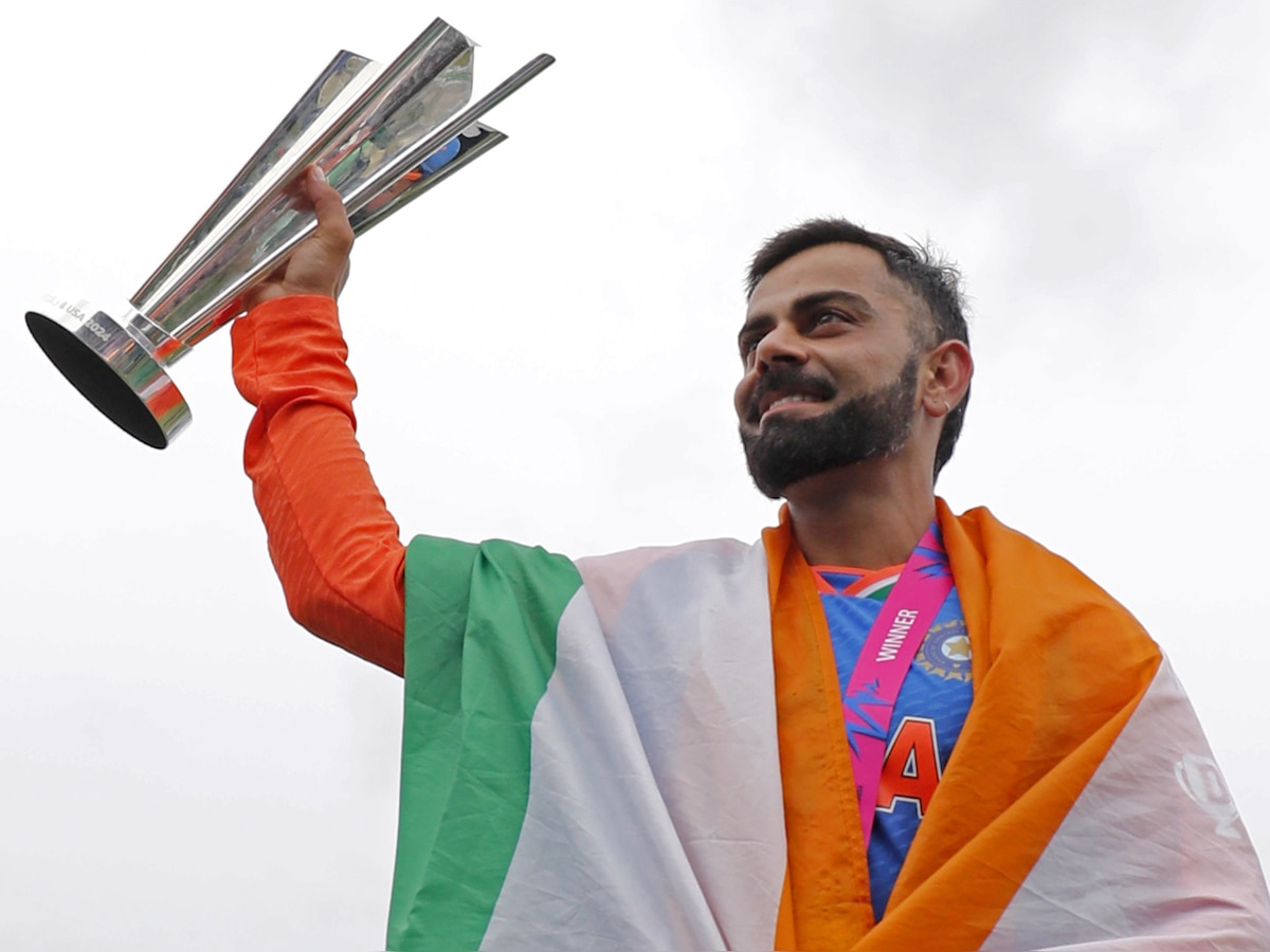 Team India T20 World Cup 2024 Celebration Photos ICC Trophy Win After 11 Years Virat kohli Rohit ...