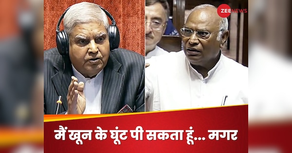 rajya sabha chairman jagdeep dhankhar warns lop mallikarjun kharge during discussion on motion ...