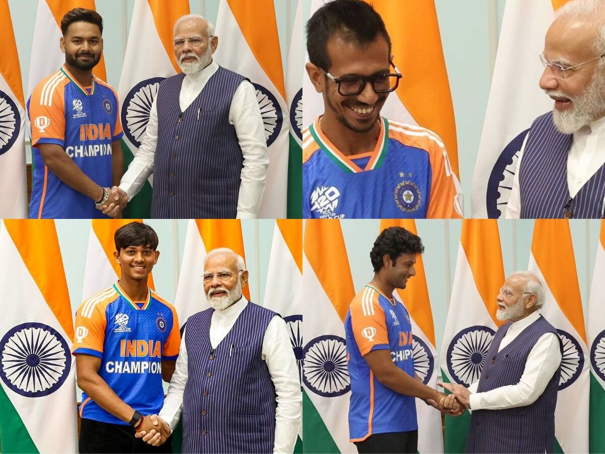 Indian Cricket Team meets Prime Minister Narendar Modi after t20 world ...