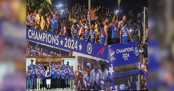 Team India Victory Parade afer t20 world cup 2024 wining team was ...