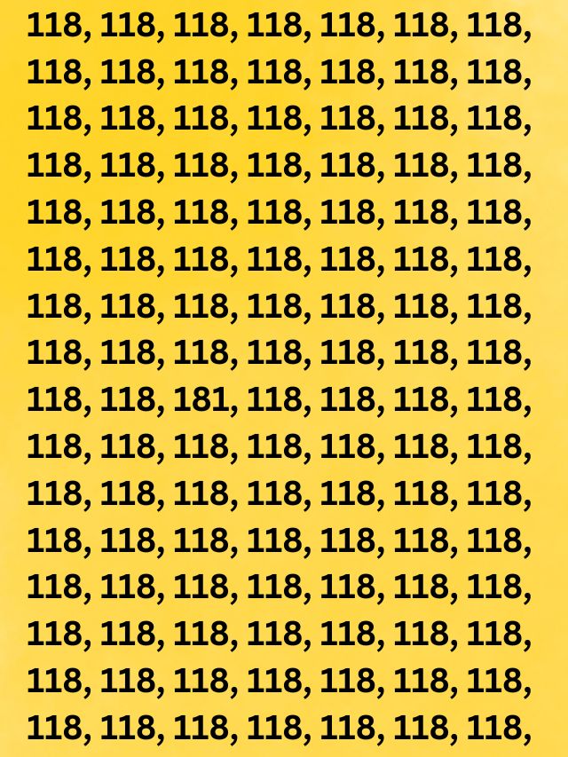 optical illusion viral image find hidden 181 among 118 number khojo to ...