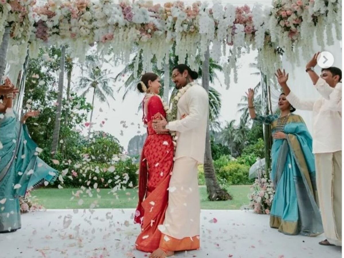 varalaxmi sarathkumar Nicholai Sachdev Wedding Pics viral on internet Anant Radhika wedding ...