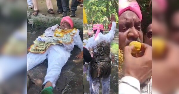Jalandhar By Election Neetu Shatran Wala sitting in dirty water with ...