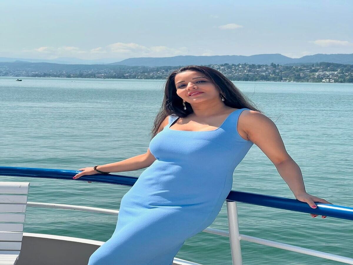 have you seen bhojpuri queen monalisa hot blue dress pics she recently posted on instagram ...