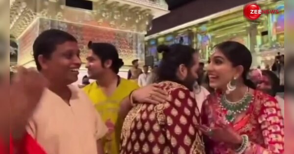 Chhoti Ambani daughterinlaw radhika chatters lot gossip video with baba ...