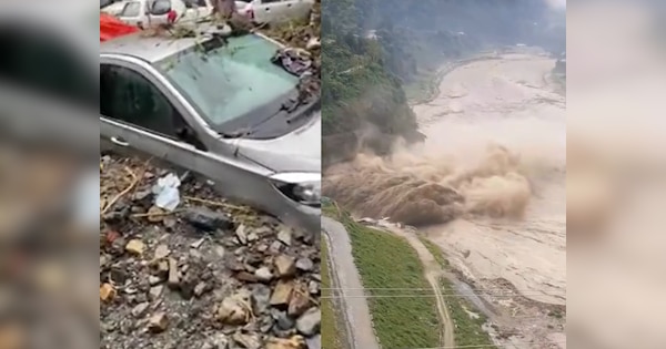 Chamba Landslide news Himachal Pradesh weather today car Drown in heavy ...