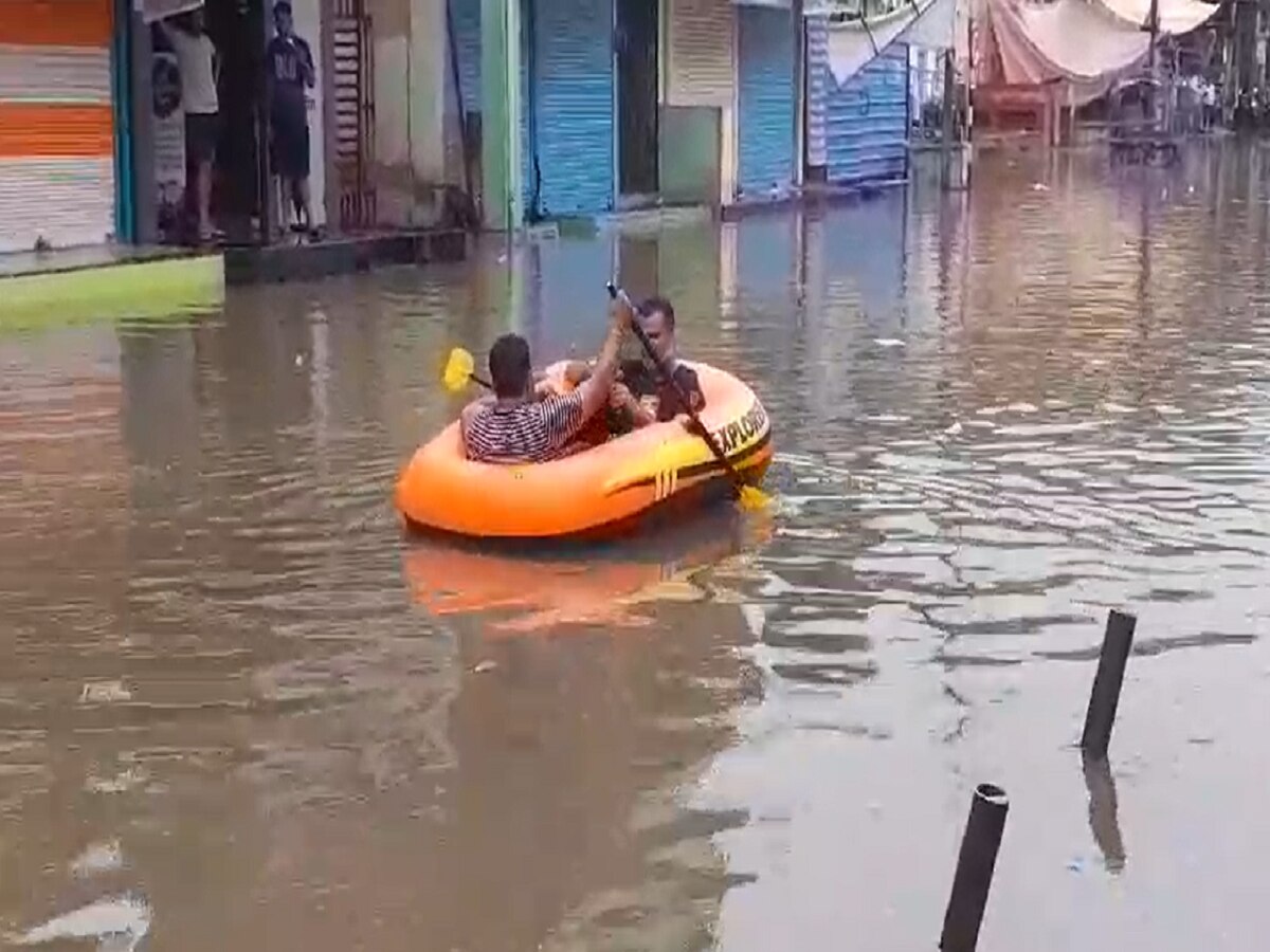 Sikar Weather Update Water filled in low lying areas after heavy rains ...