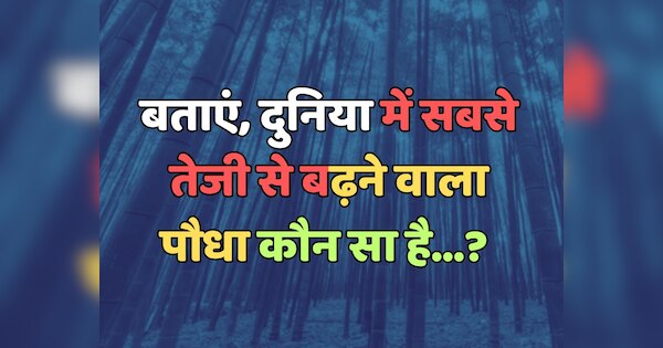 Trending Quiz बताएं दुनिया में सबसे तेजी से बढ़ने वाला पौधा कौन सा