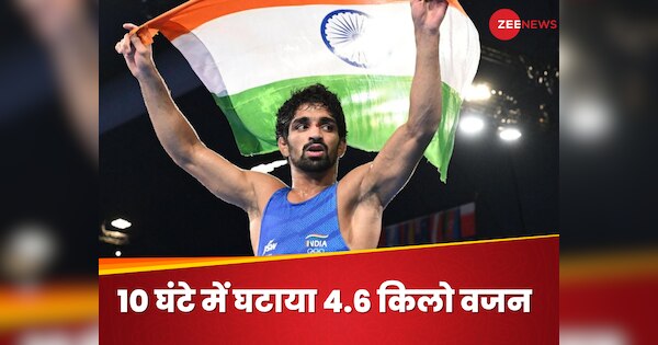 Aman Sehrawat Paris Olympics 2024 Bronze Medal 4.6 Kg weight loss in ...