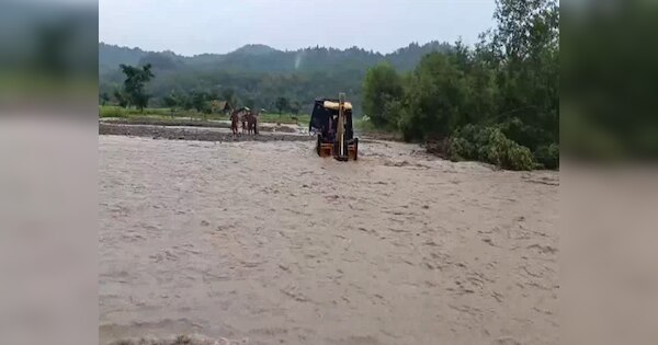 7 people stranded on the island due to rise in water level of markanda ...
