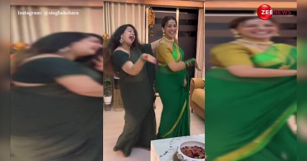 akshara singh dance video on falguni pathak song chudi jo khanke song ...