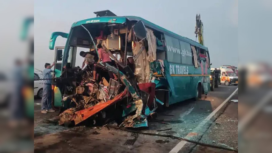 Jind road Accident Bus collides with trolley drivers death 27 injured ...