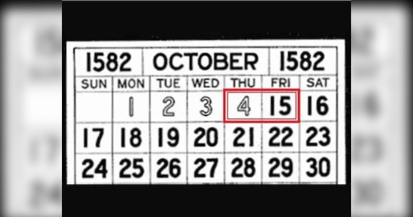 1582 calendar october story | why was october month of 21 days in 1582 ...