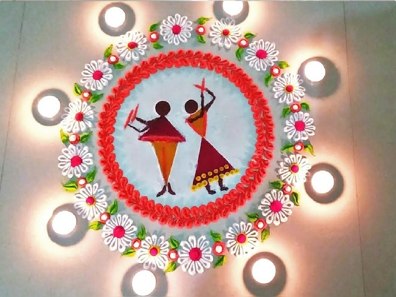 Navratri 2024 special best rangoli design ideas for home on occasion of ...