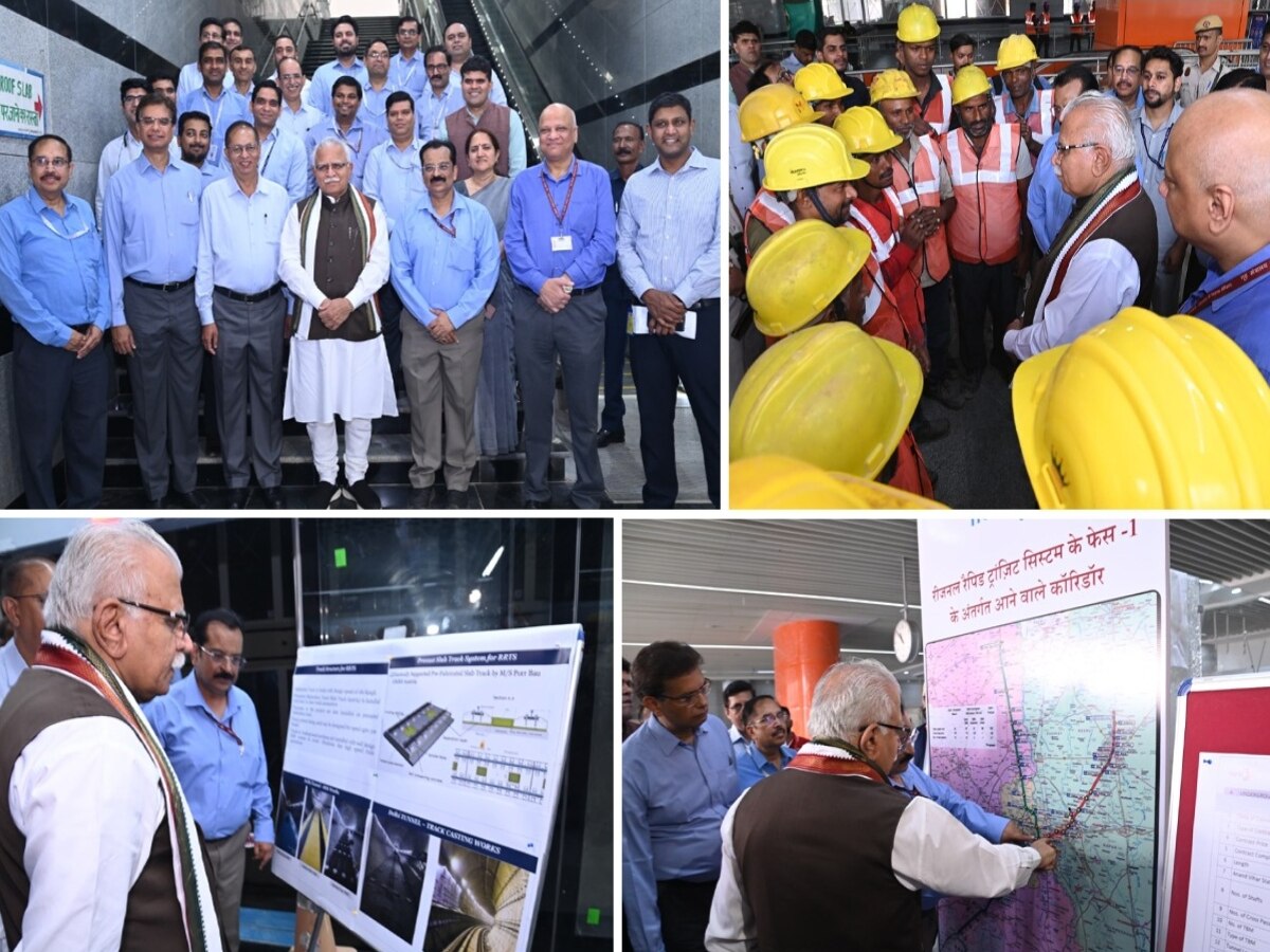 Manohar Lal Khattar inspected progressing works at Anand Vihar RRTS ...