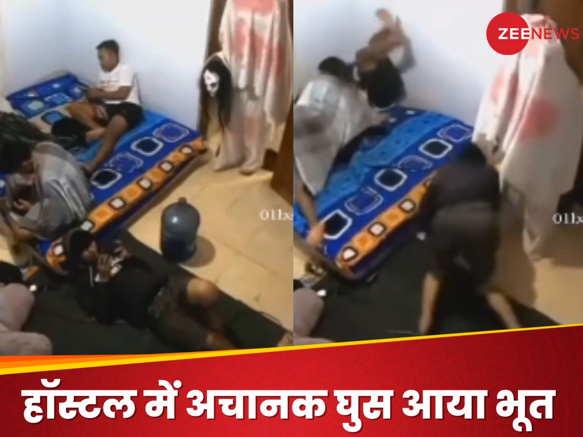 students hostel Ghost entered running away prank video viral english ...