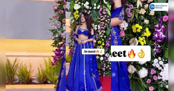 Avneet Kaur dazzled in a blue lehenga and deep neck choli at the Diwali ...