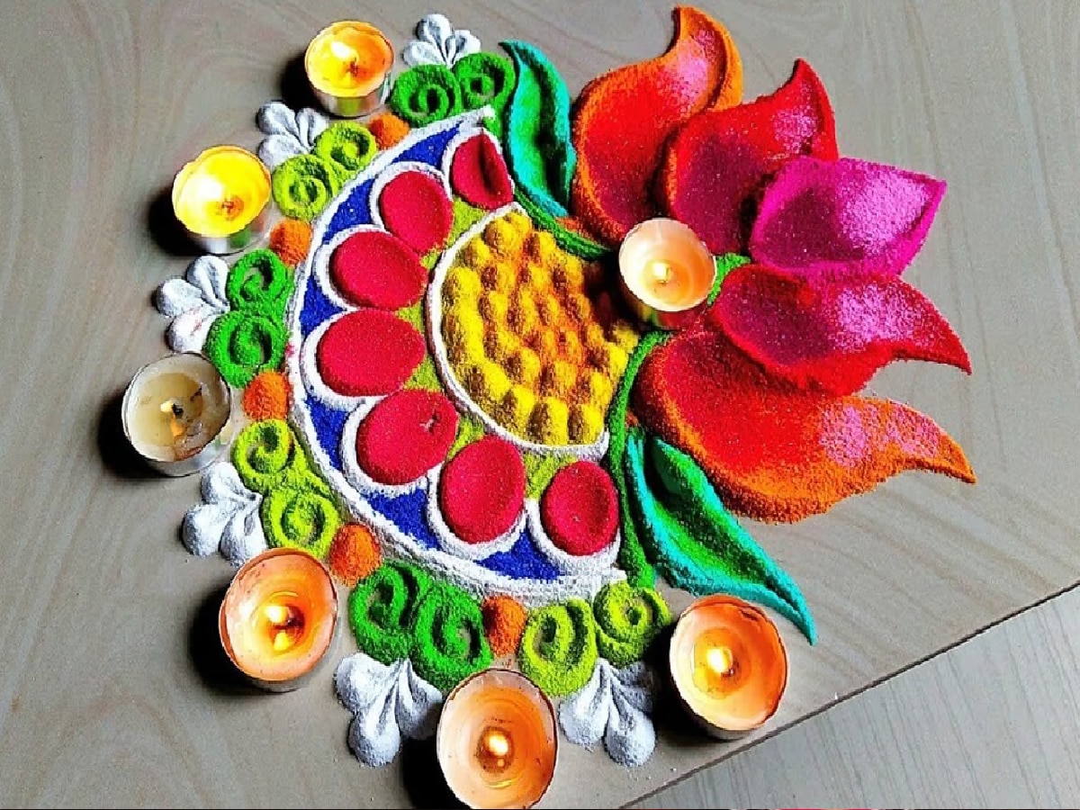 Diwali 2024 Easy Rangoli Easy Diwali Rangoli Ideas Simple Rangoli with ...