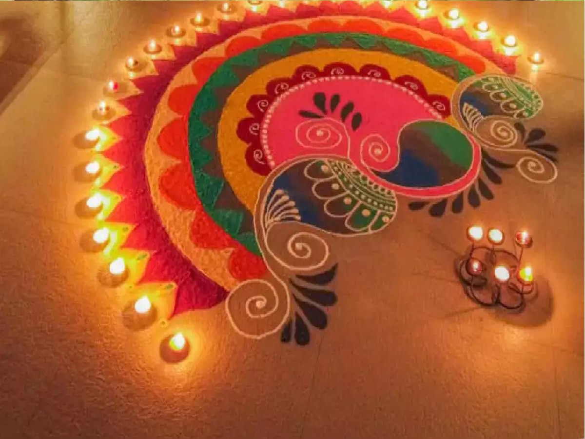 Diwali 2024 Easy Rangoli Easy Diwali Rangoli Ideas Simple Rangoli with ...