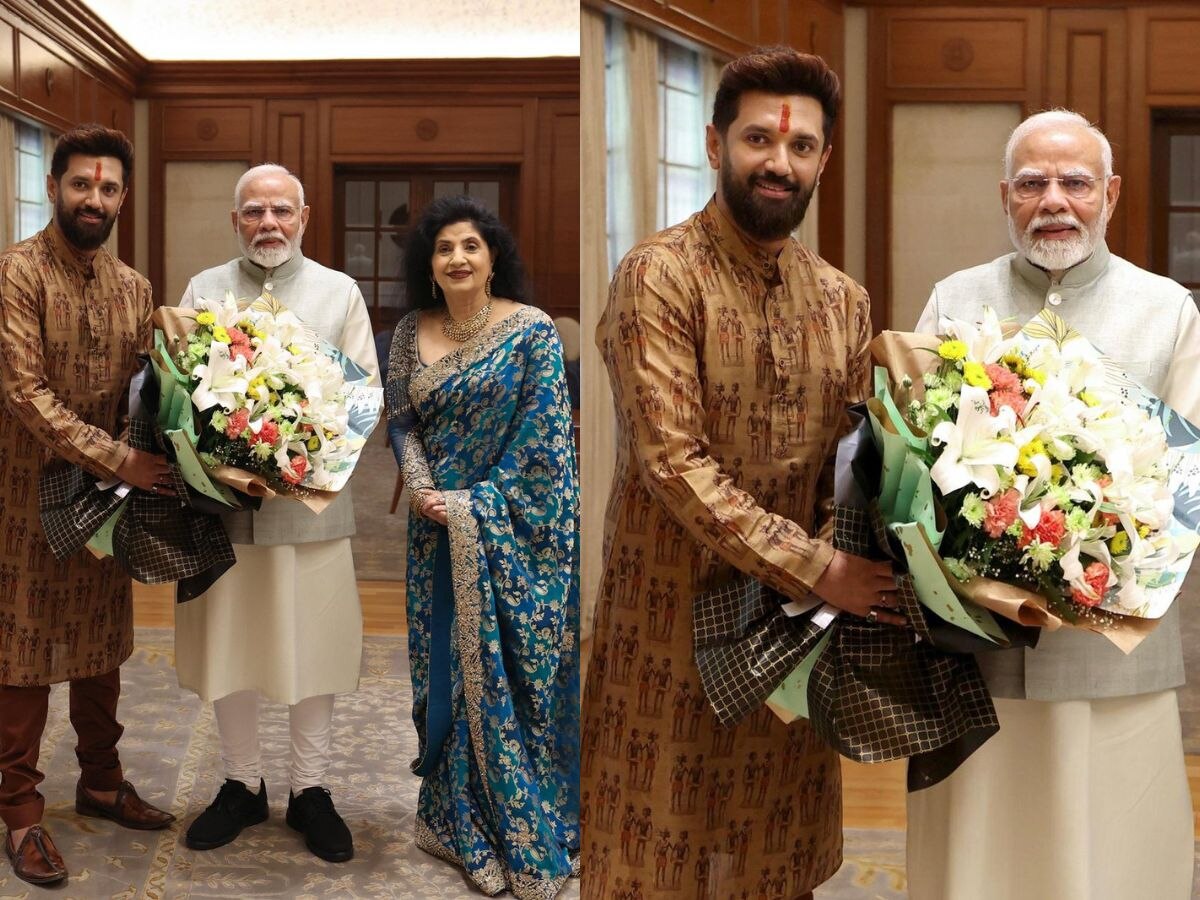 Chirag Paswan met PM Modi got emotional while wishing him happy Diwali shared photos | Chirag ...