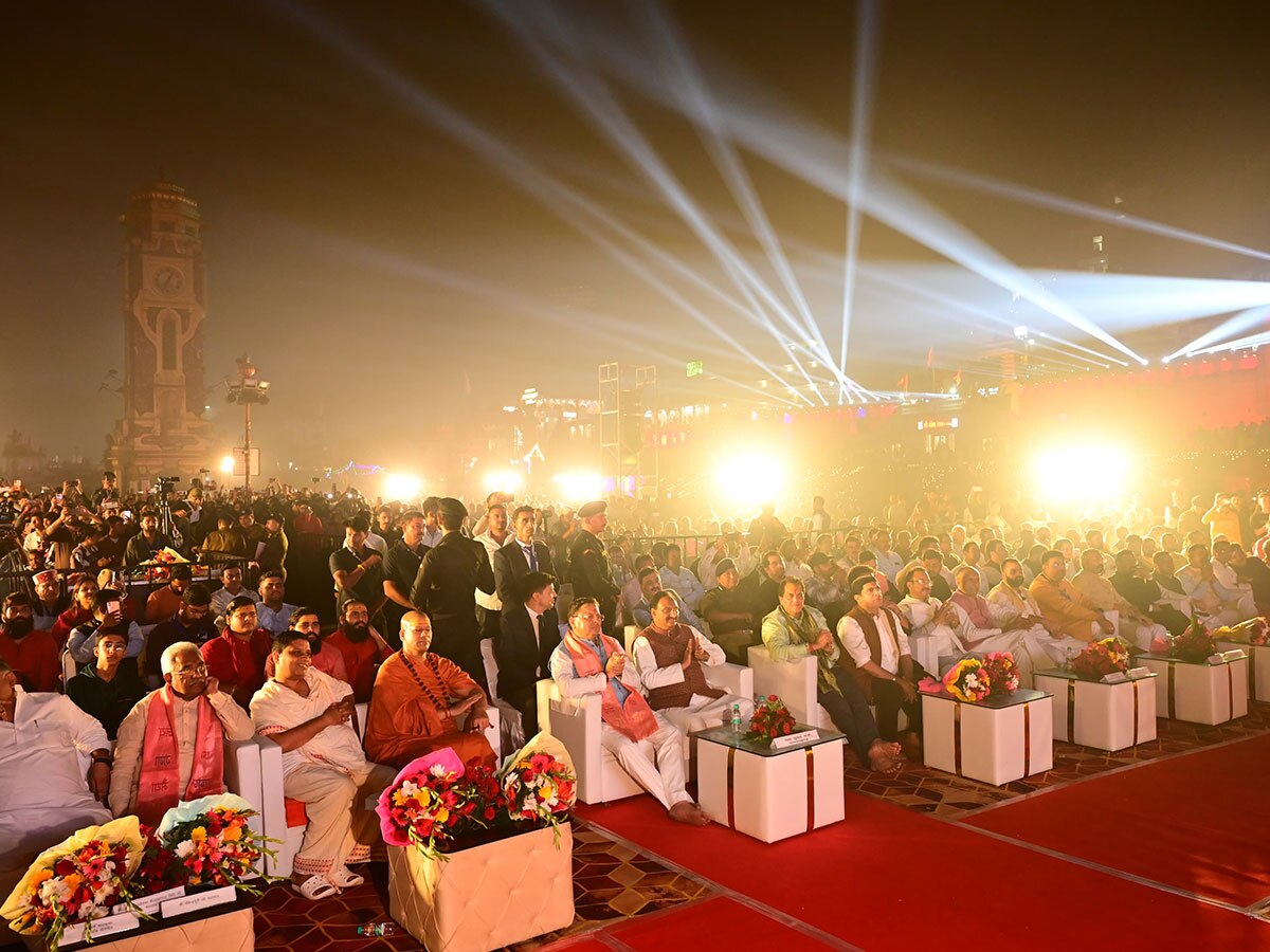 haridwar deepotsav at ganga ghat with 3 lakh and 51 thousand diya lits ...