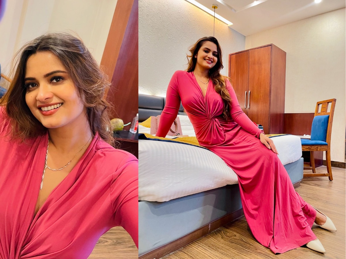 Neelam Giri beauty in pink dress fans said Bhojpuri actress Amazing hot and cool | Neelam Giri ...