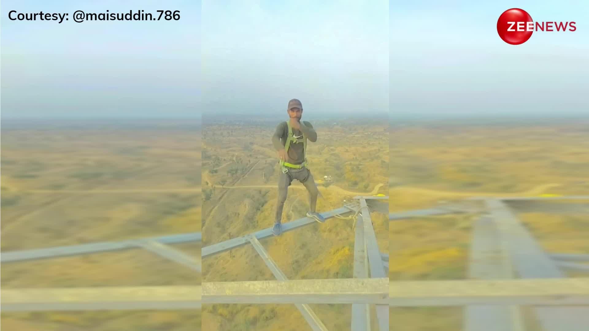2 men did dance on height will make you shock video viral people said ...